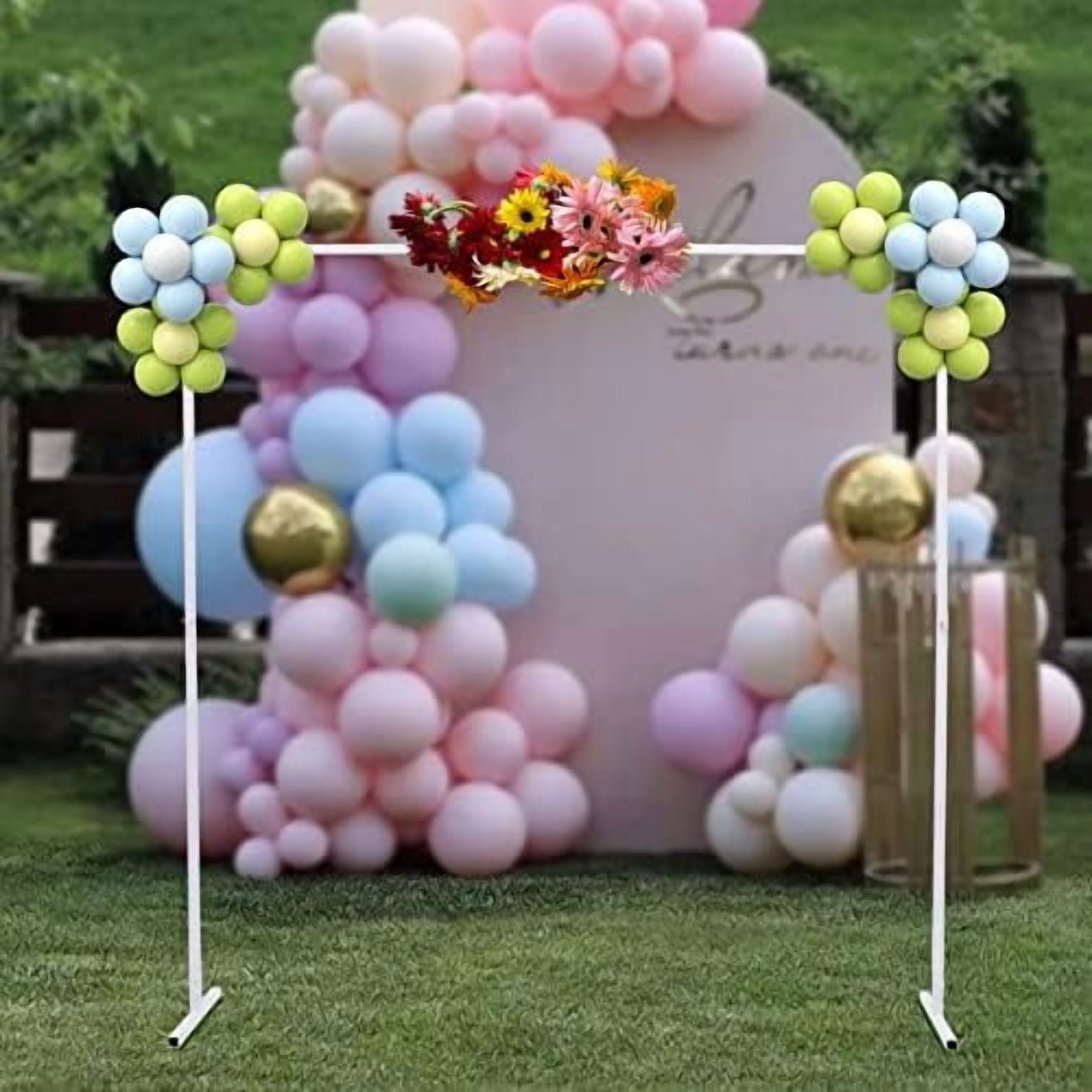 Wedding Arch Stand Easy Assembly 6.6 x 6.6 Feet Square Garden Arch ...