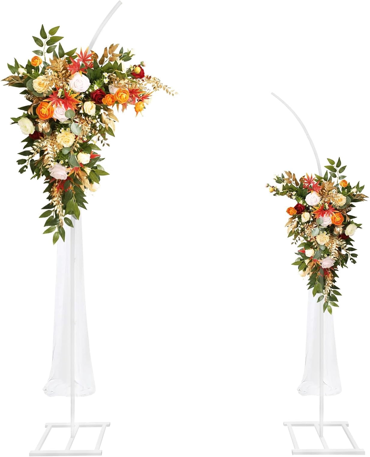 Wedding Arch Stand,Set of 2 Curved Arch Backdrop Stand Wedding for ...