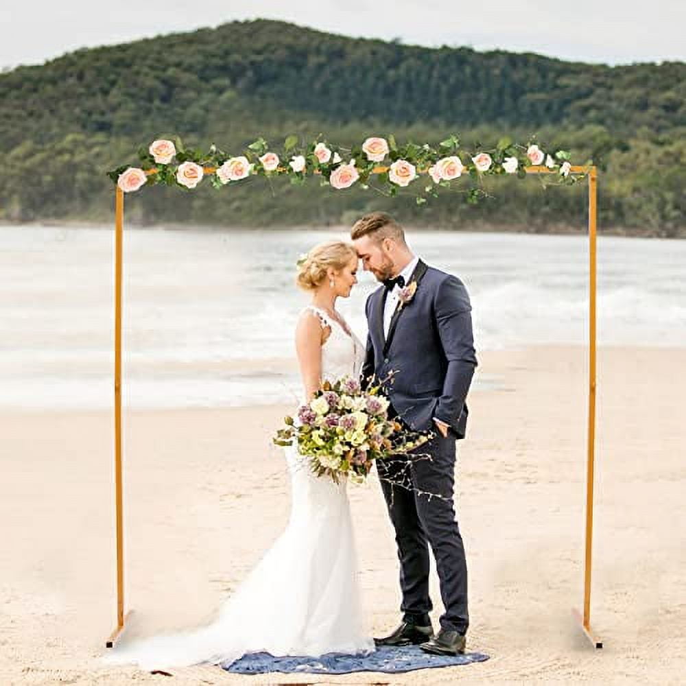 Wedding Arches for Ceremony, Easy Assembly 6.6 x 6.6 Feet Square Garden ...