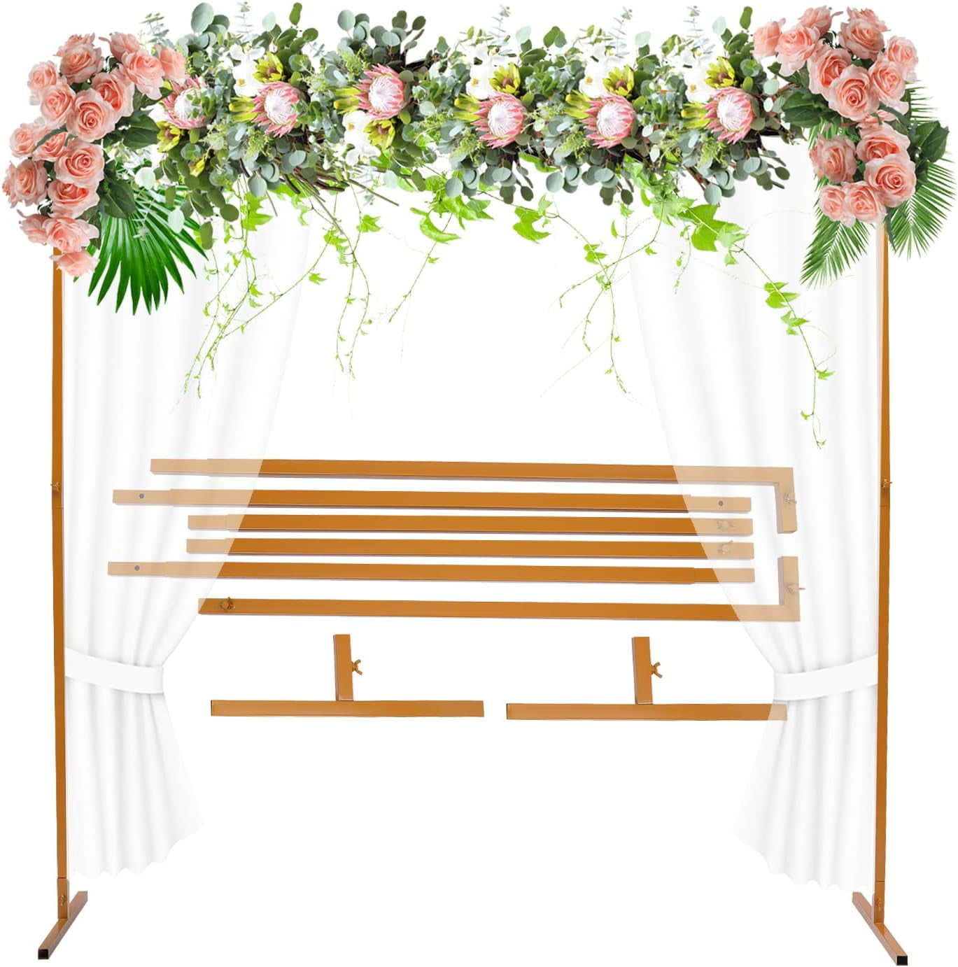 Wedding Arches for Ceremony, Easy Assembly 6.6 x 6.6 Feet Square Garden ...