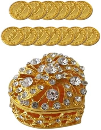 Wedding Arras Coins Set, Heart Shape Rhinestone Box, Catholic Wedding ...