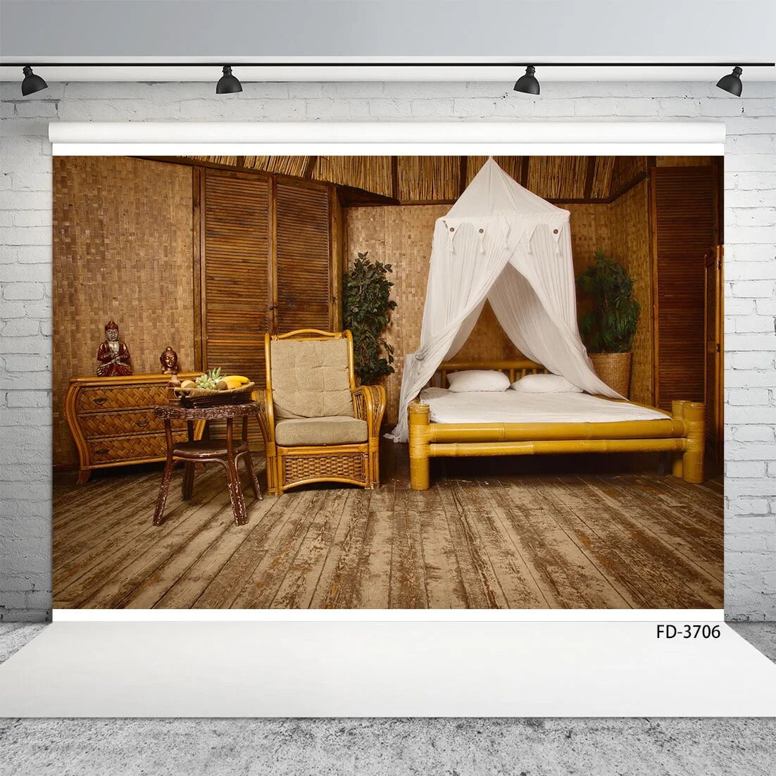 Wedding Baby Child Photography Vintage Bedroom Bed Chair Wood Board ...