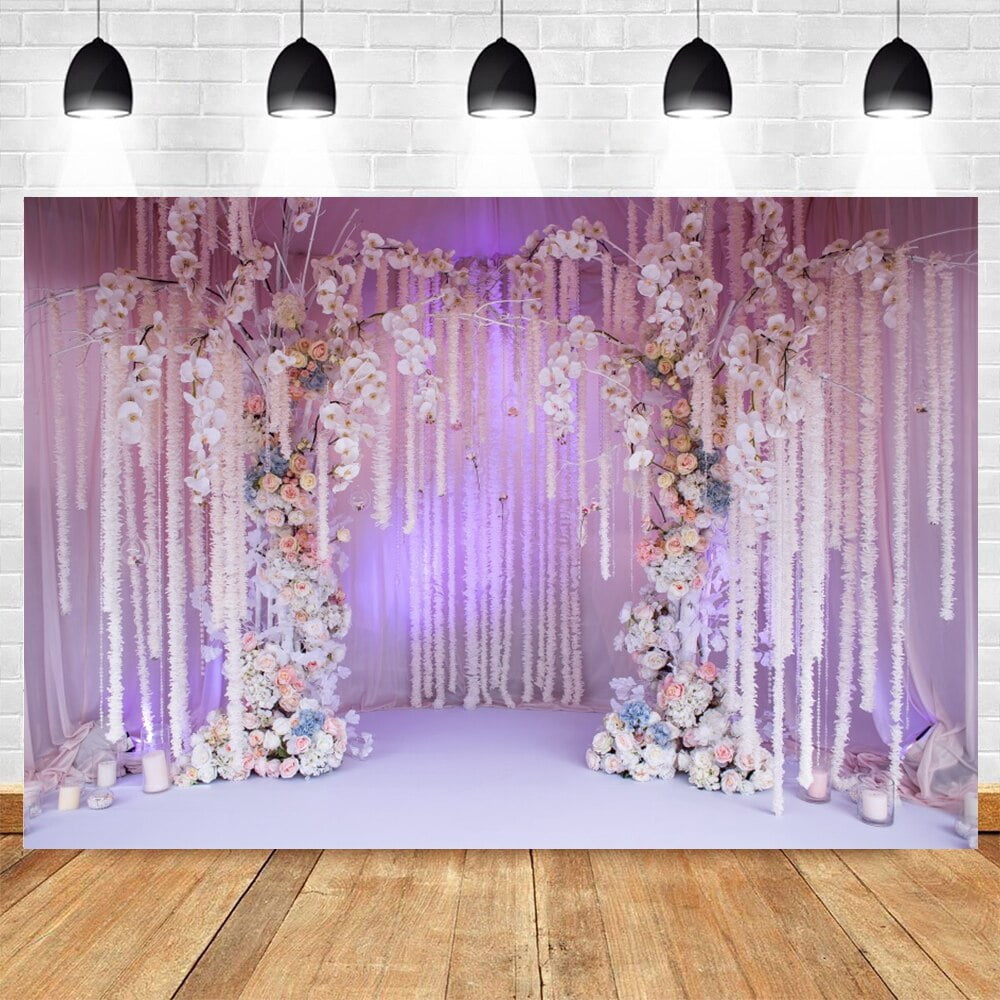 Wedding Backdrop For Ceremony Flower Wall Bridal Shower Mr & Mrs ...