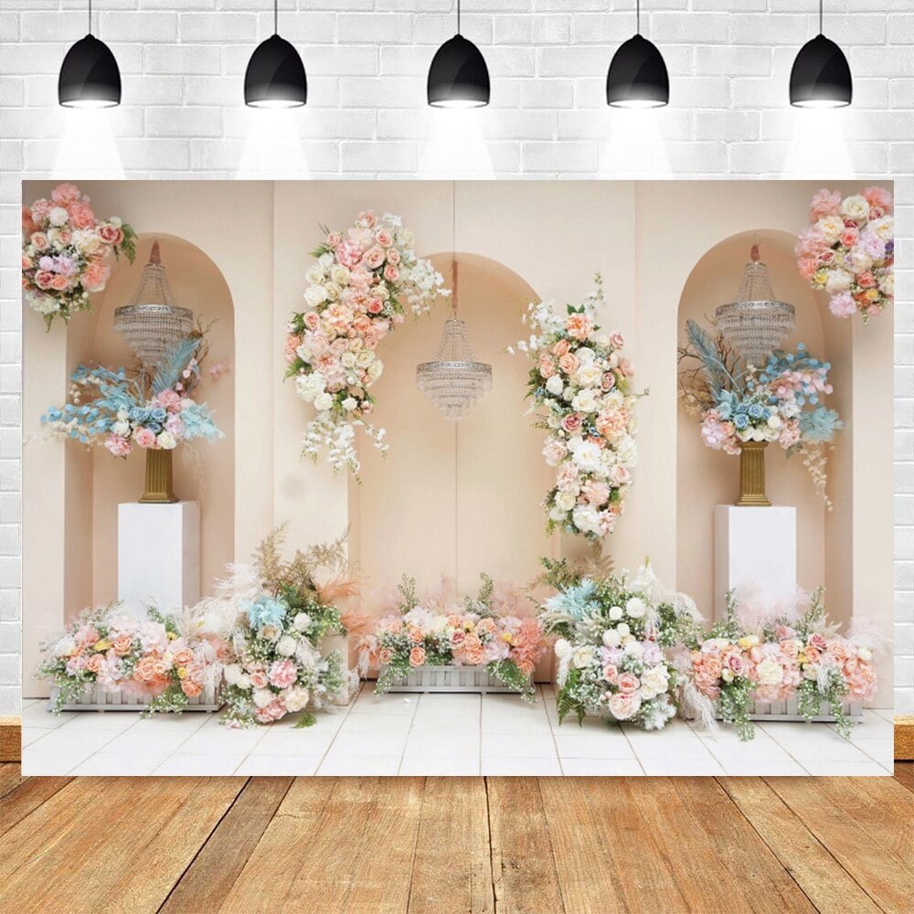 Wedding Backdrop For Ceremony Flower Wall Bridal Shower Mr & Mrs ...