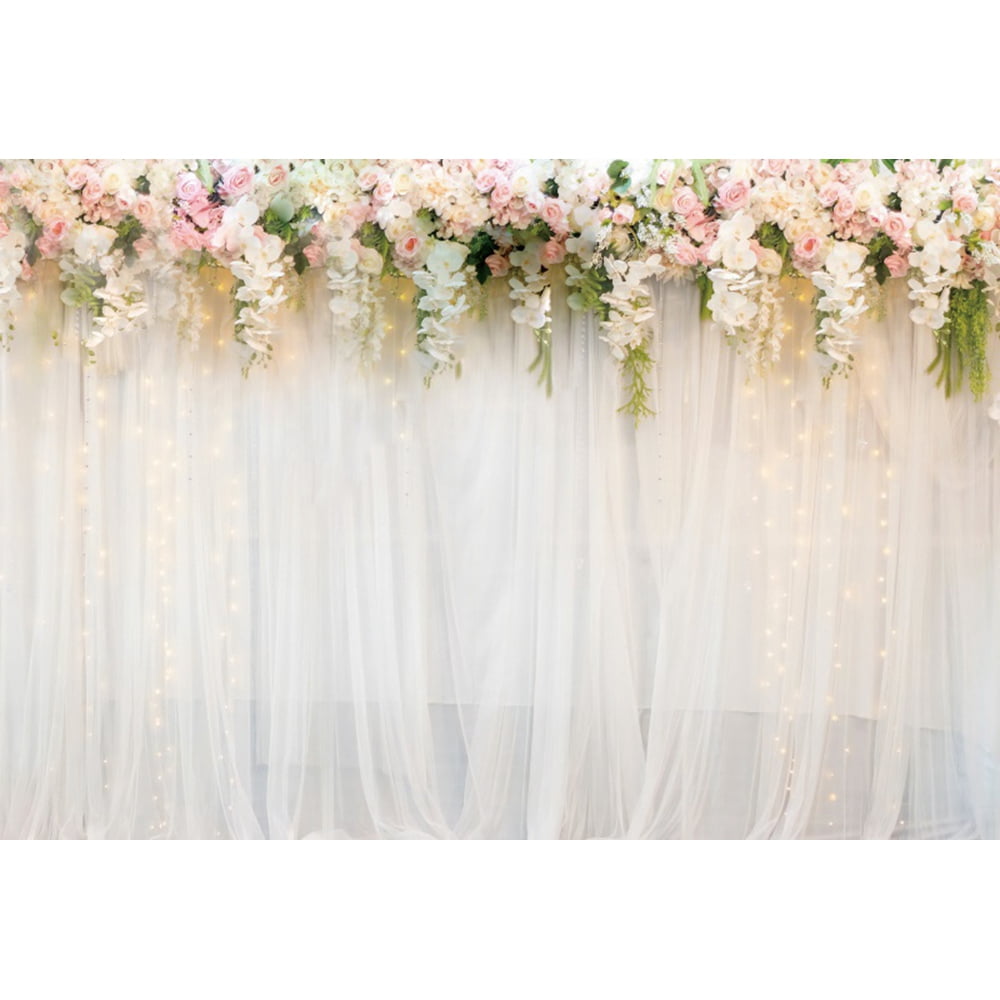 Wedding Backdrop Spring Floral Flowers Wall Baby Birthday Party r ...