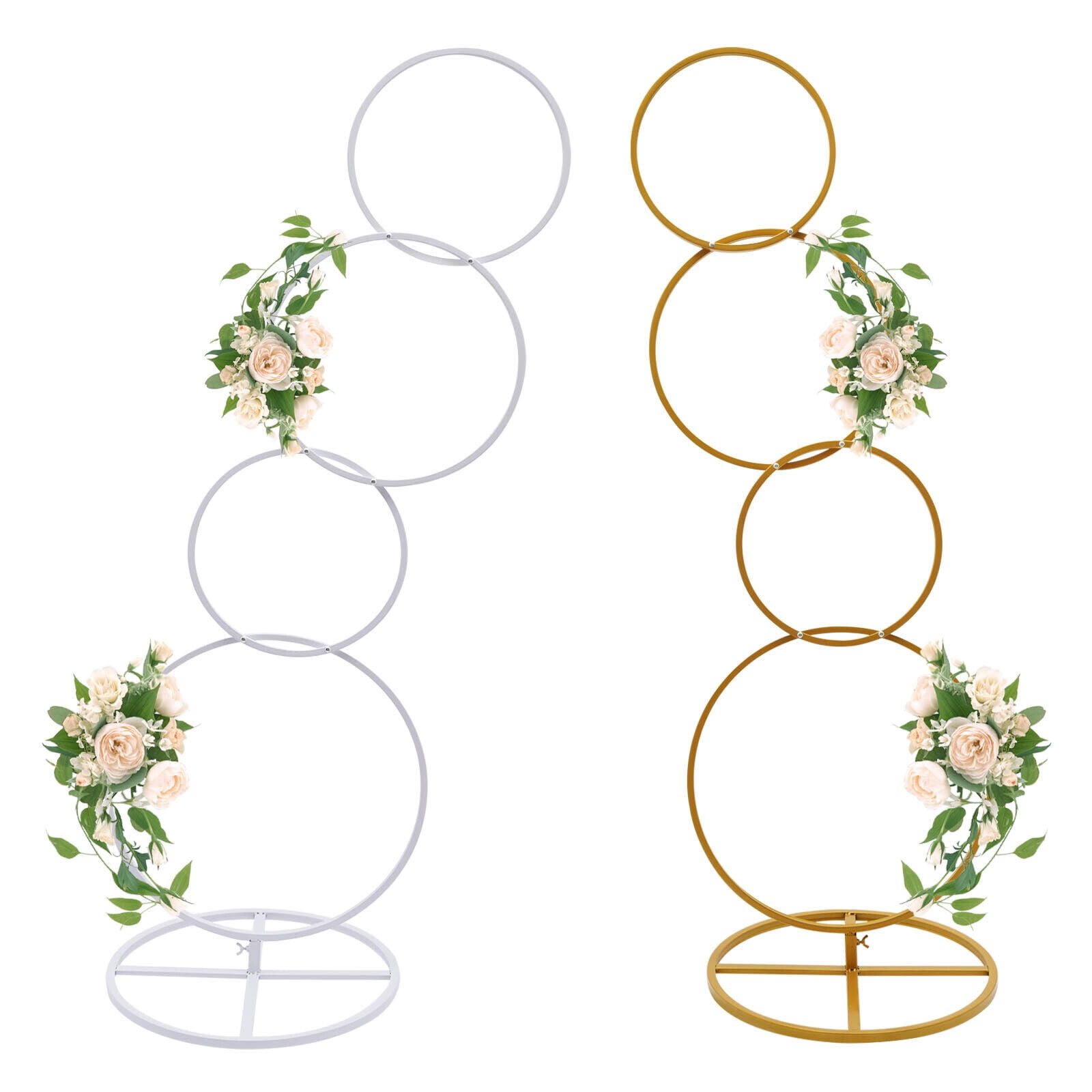 Wedding Backdrop Stand Circle Detachable Metal Flower Frame Background ...