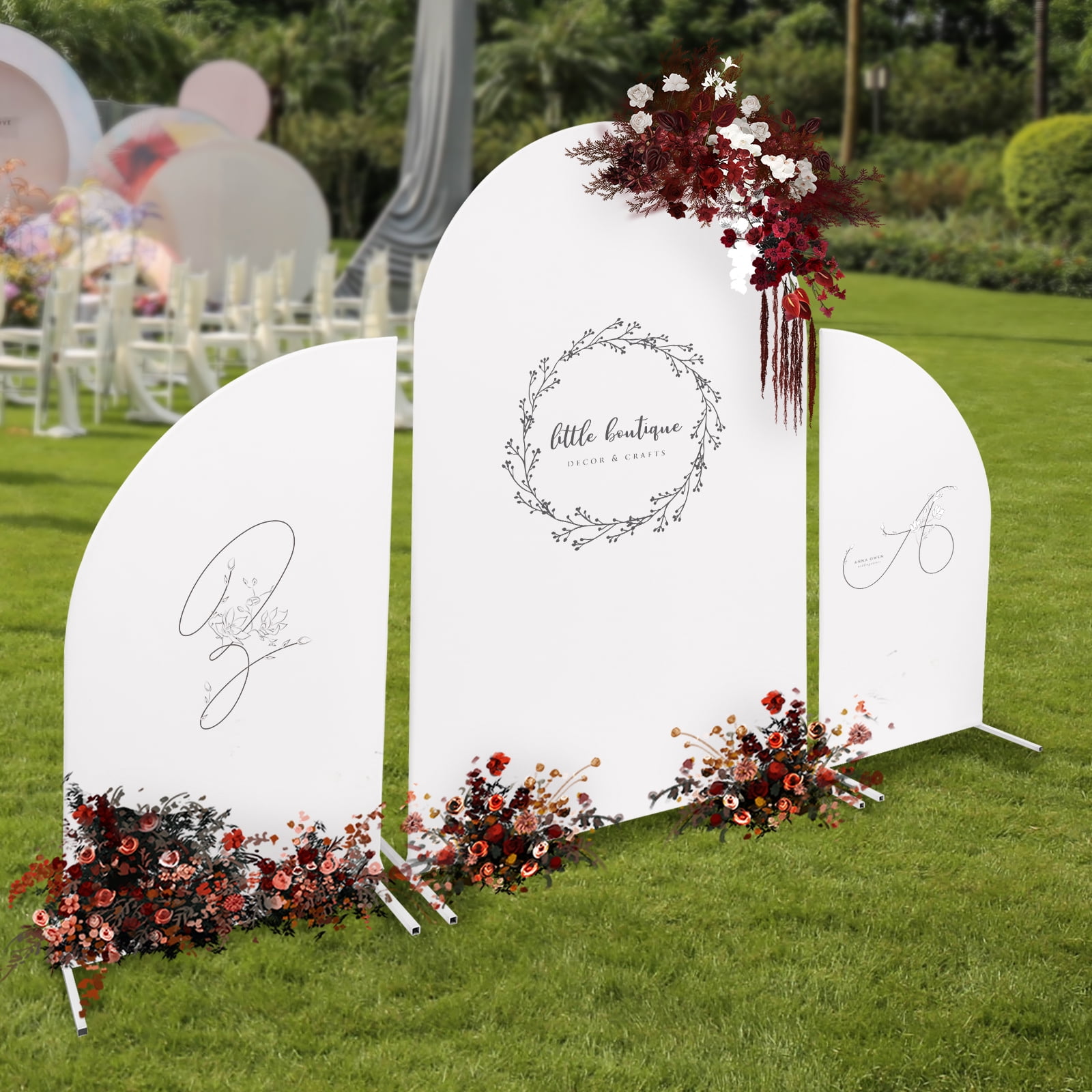 Wedding Backdrop Stand, Modern White Metal Wedding Stand, Wedding Arch ...