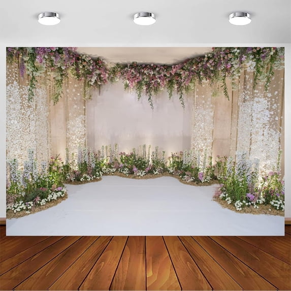 Wedding Backdrop for Cradle Ceremony Proposal Flowers Background Bridal ...