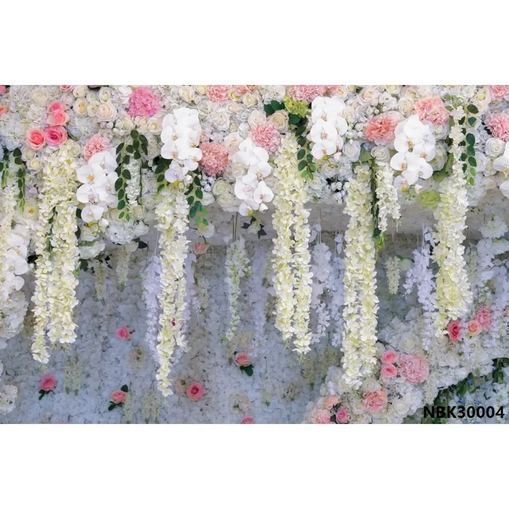 Wedding Backdrops Pink Curtain Flowers Green Grass Bridal Shower ...