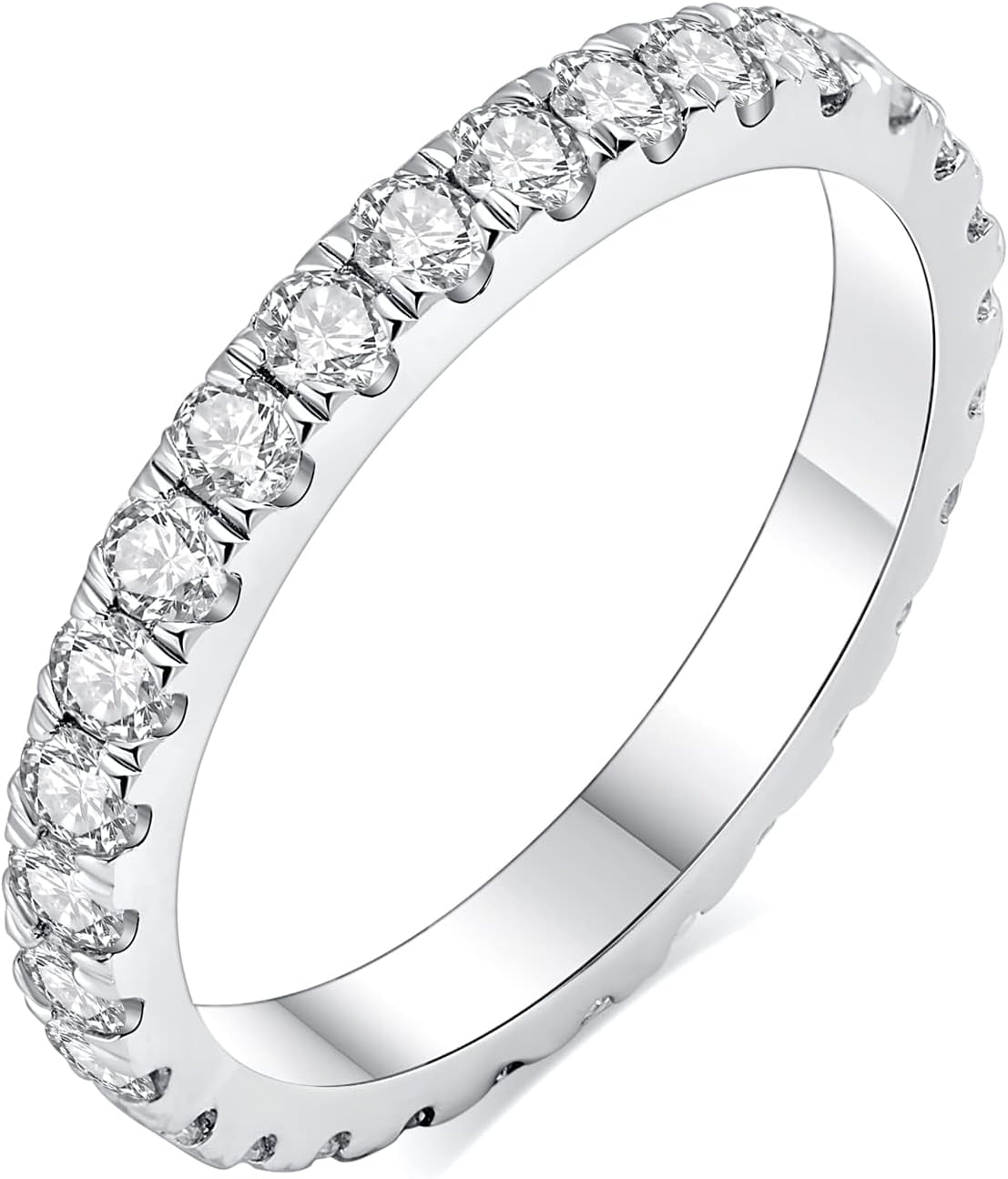 Wedding Band Wedding Rings for Women 925 Sterling Silver Rings with 18K ...