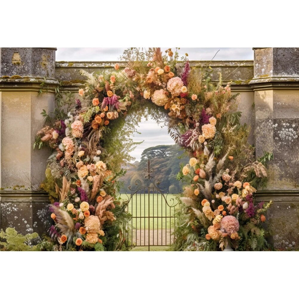 Wedding Banquet Flower Background Vintage Castle Bohemian Adult Flower ...