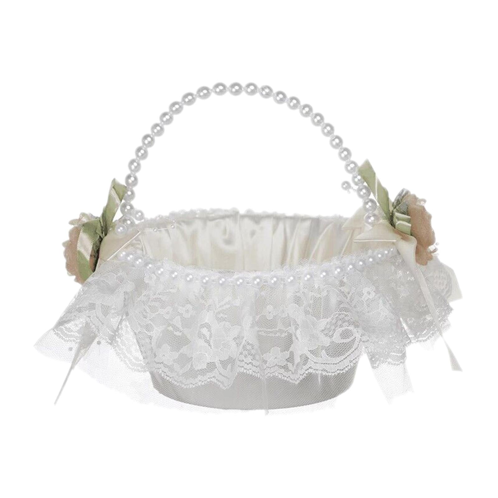 Wedding Basket, Bridesmaid Lace Basket Western Flower Girl Basket ...