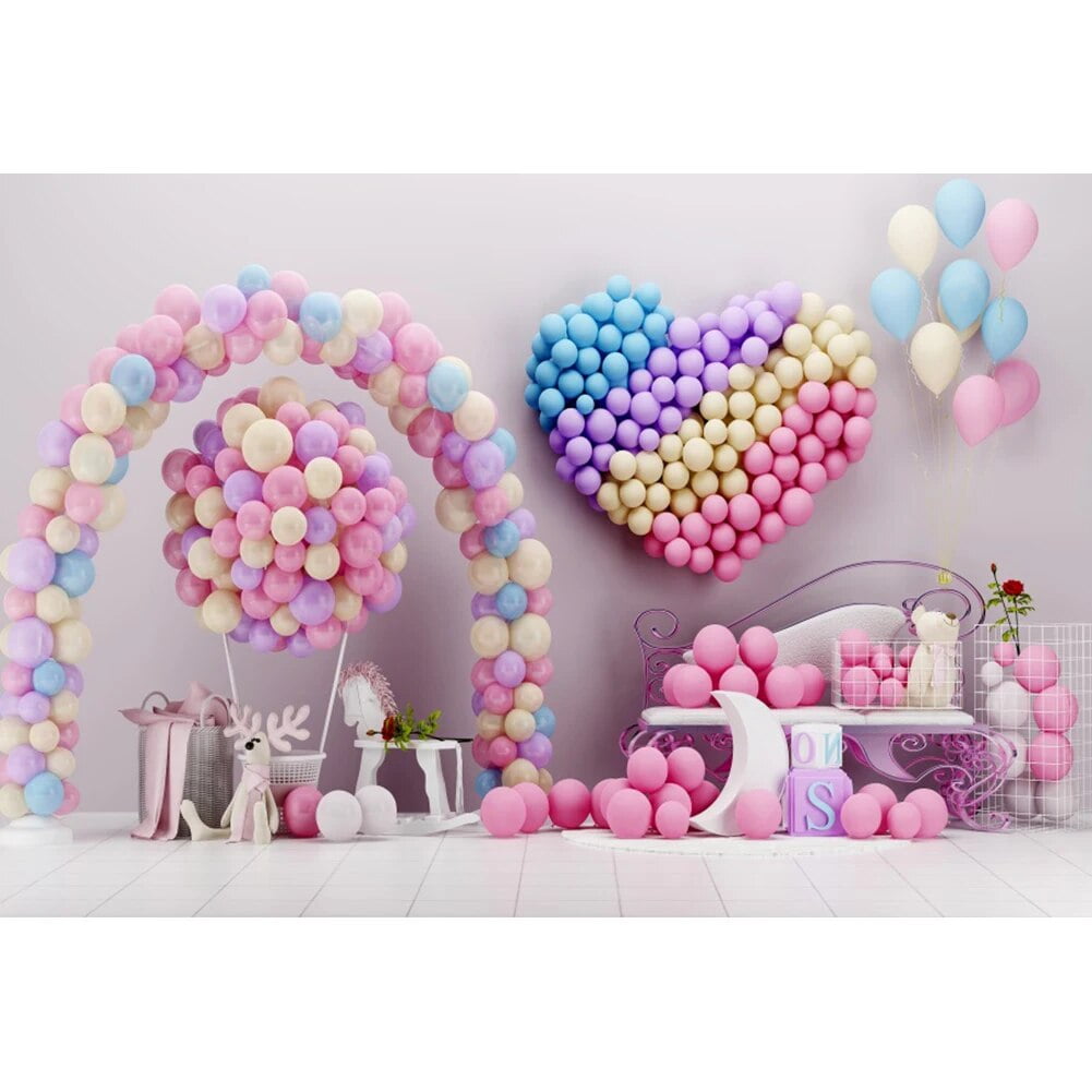 Wedding Birthday Party Decoration Background Balloon Lawn Wedding Pink ...