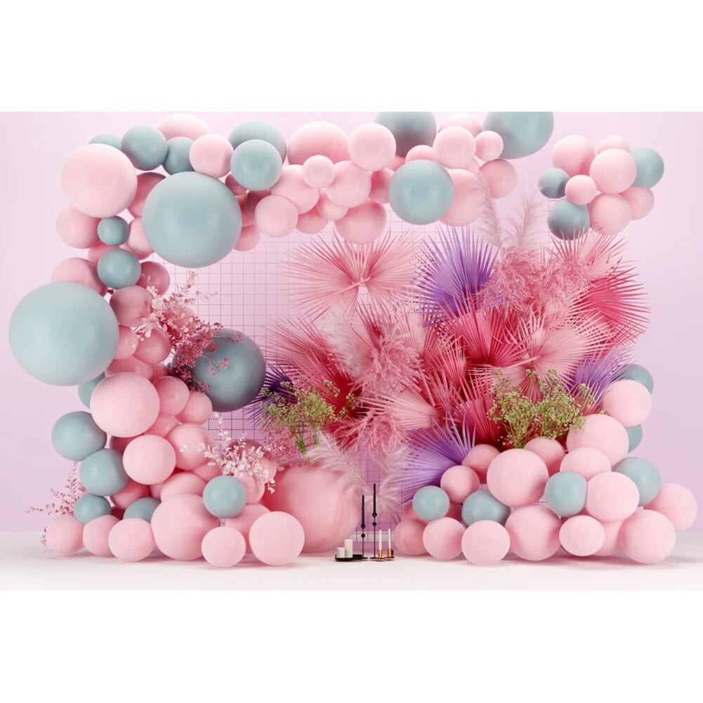 Wedding Birthday Party Decoration Background Balloon Lawn Wedding Pink ...
