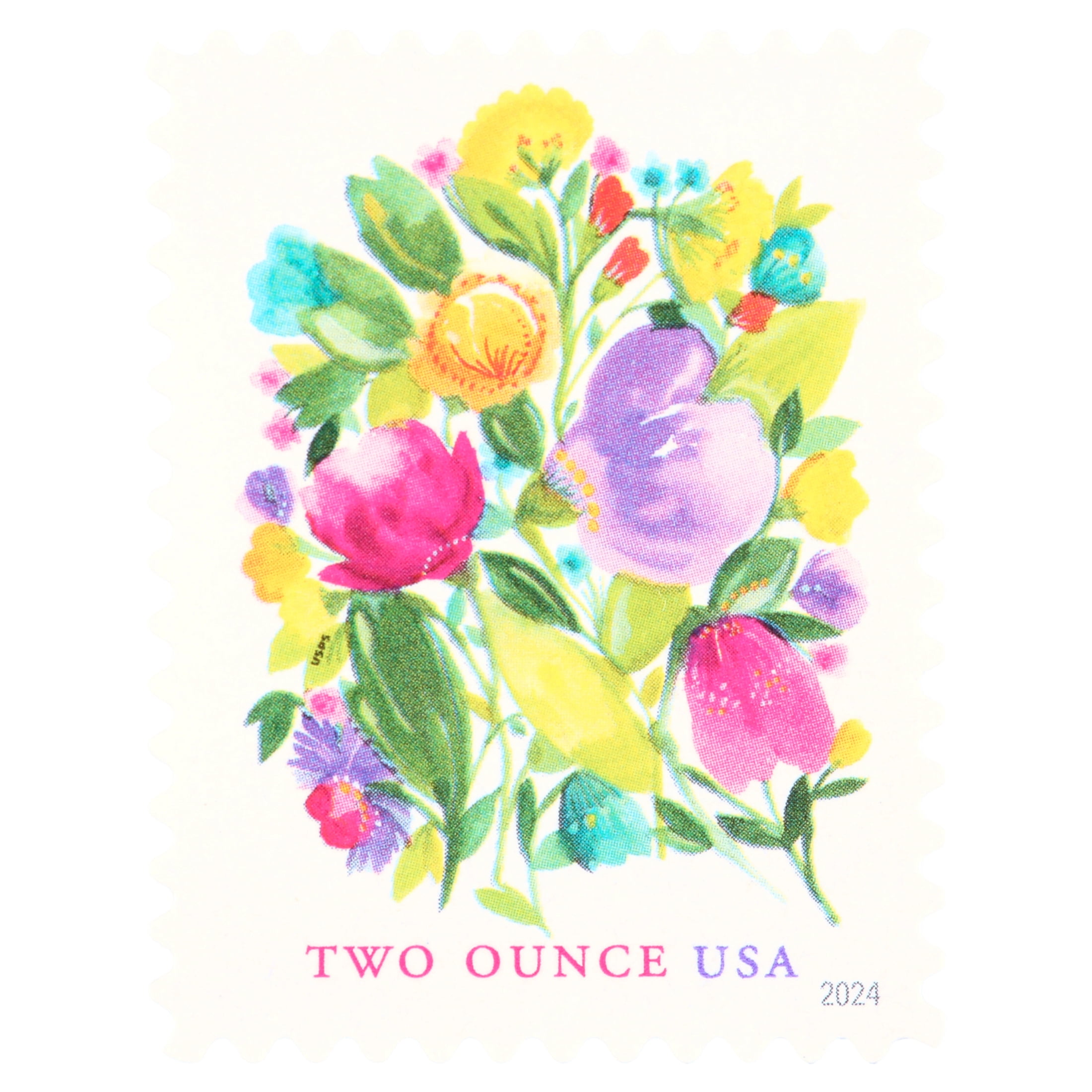 Wedding Blooms USPS 2oz Rate Postage Stamp 1 Sheet of 20 US Forever ...