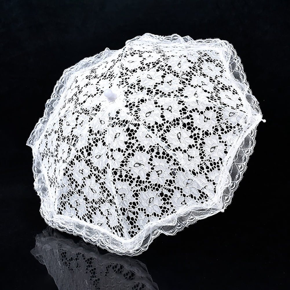 Wedding Bridal Umbrella Craft Flowers Lace Embroidery Umbrella Vintage ...