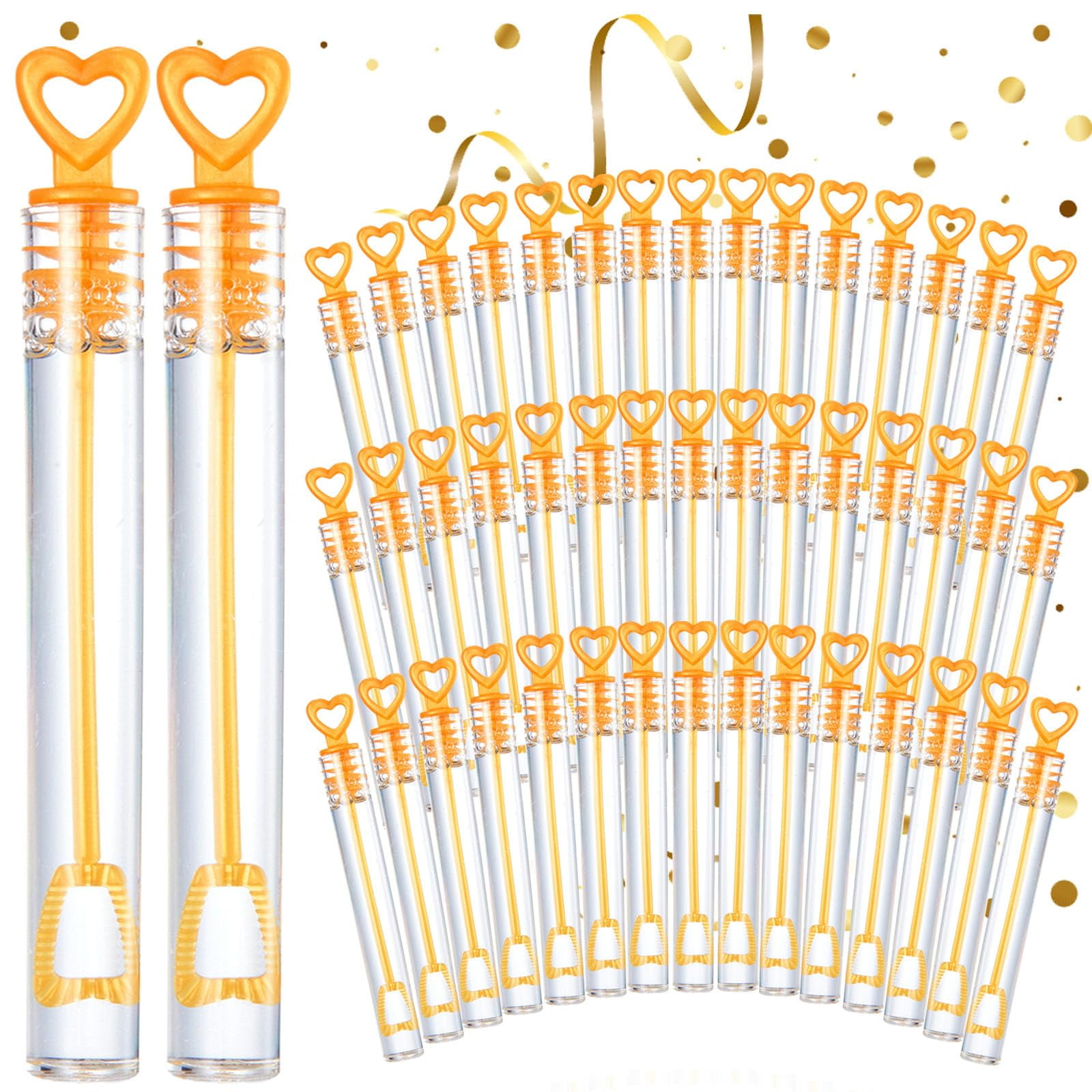 Wedding Bubbles Bulk,105 Pcs Gold Heart Bubble Wands,Mini Bubble Wand Party Favors for Weddings ...