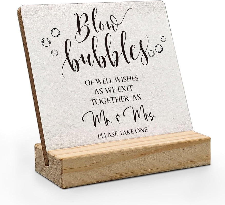 Wedding Bubbles Sign