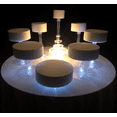 8-Tier Wedding Cake Stand Pedestal Tower with LED Lights (No Fountain ...