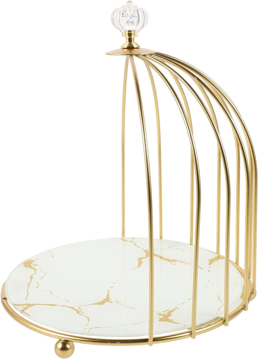 Wedding Cake Stand Metal Bird Cage Shaped Cupcake Dessert Display Stand ...