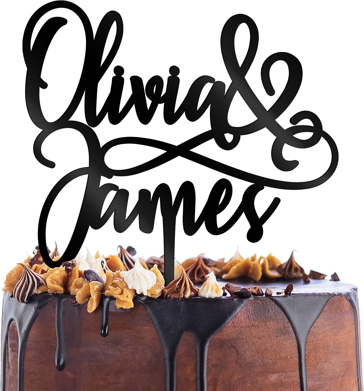 Wedding Cake Topper - Mr Mrs Cake Toppers w/Names - Cake Decorations ...