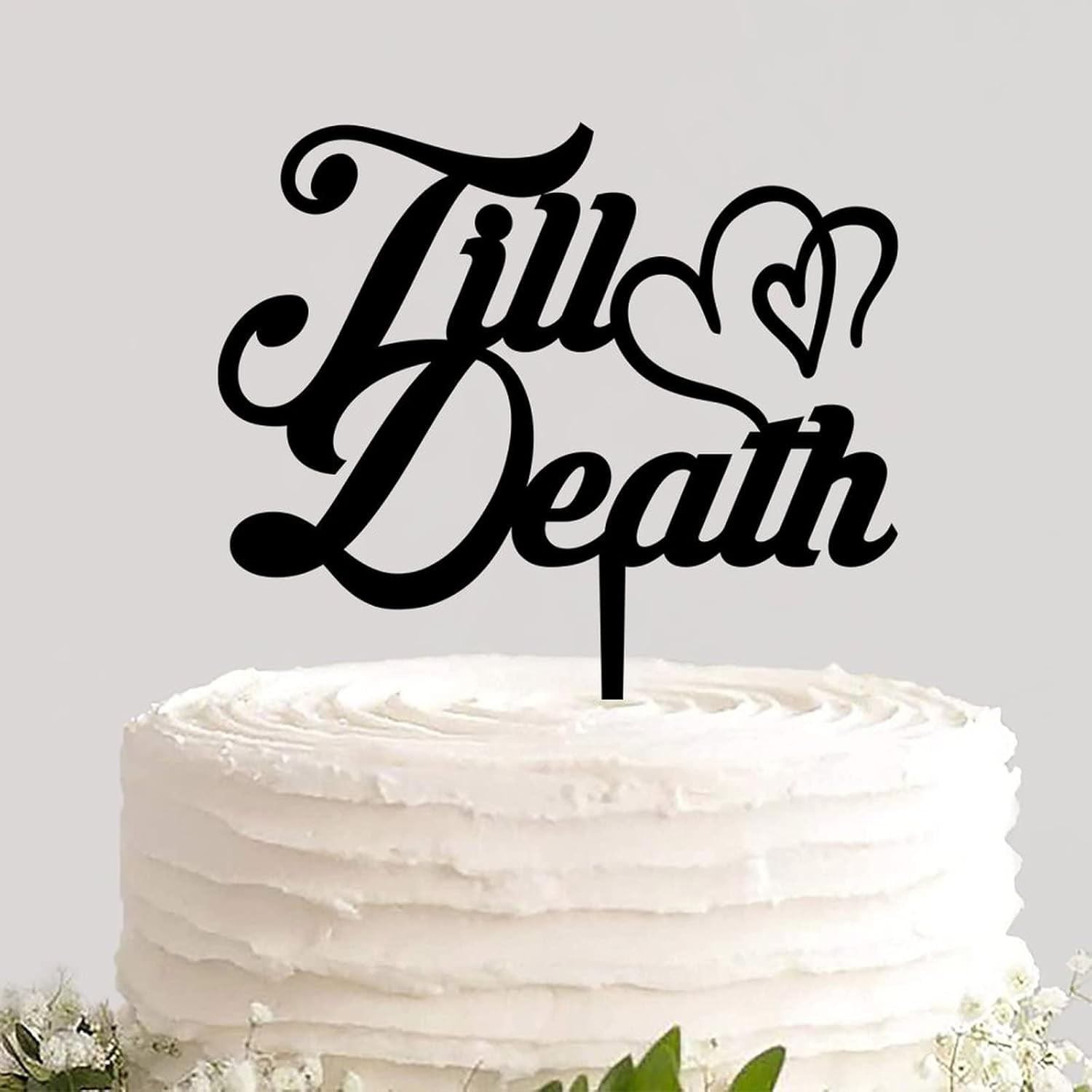Wedding Cake Topper Till Death Pastry Cupcake Topper Cake Keepsakes ...