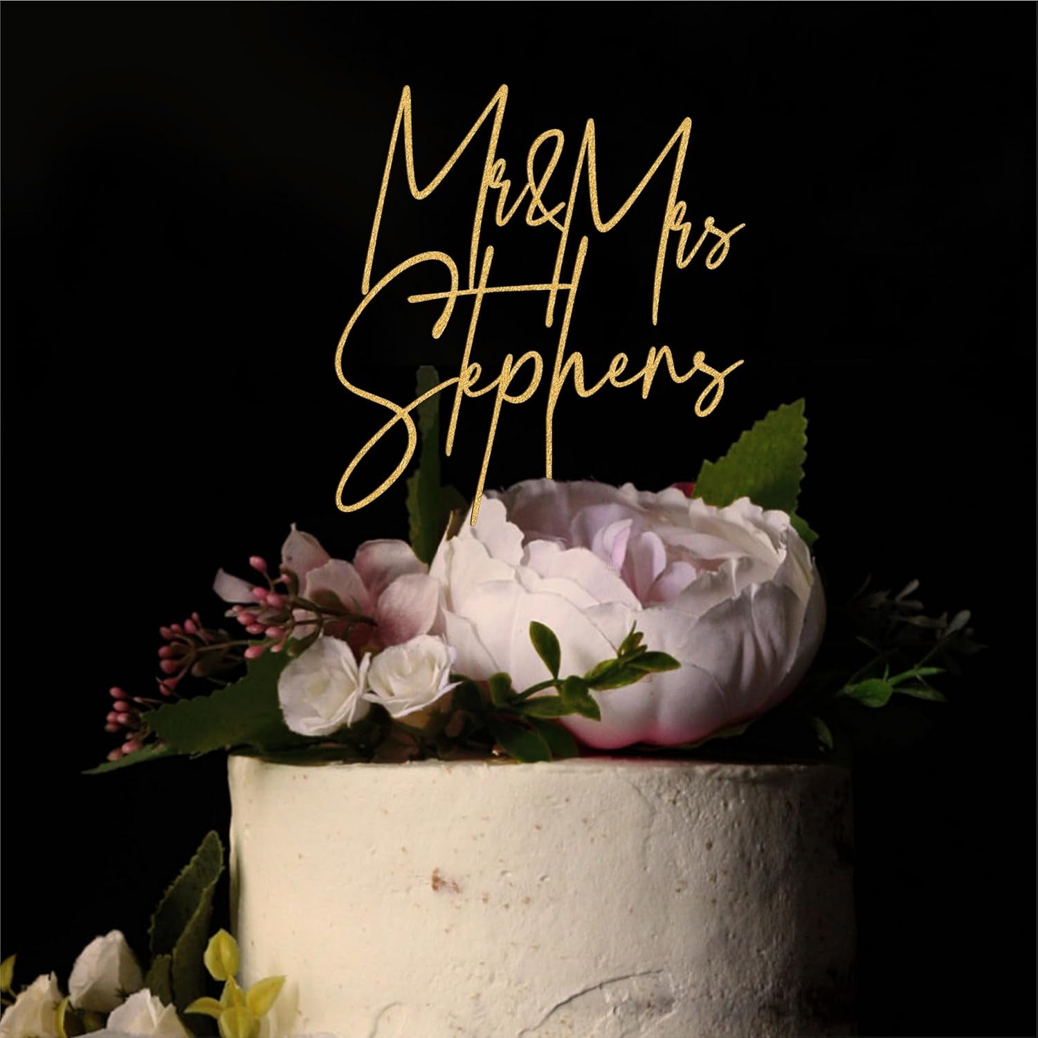 Wedding Cake Toppers, Mr & Mrs, Customized Last Name To Be Bride ...
