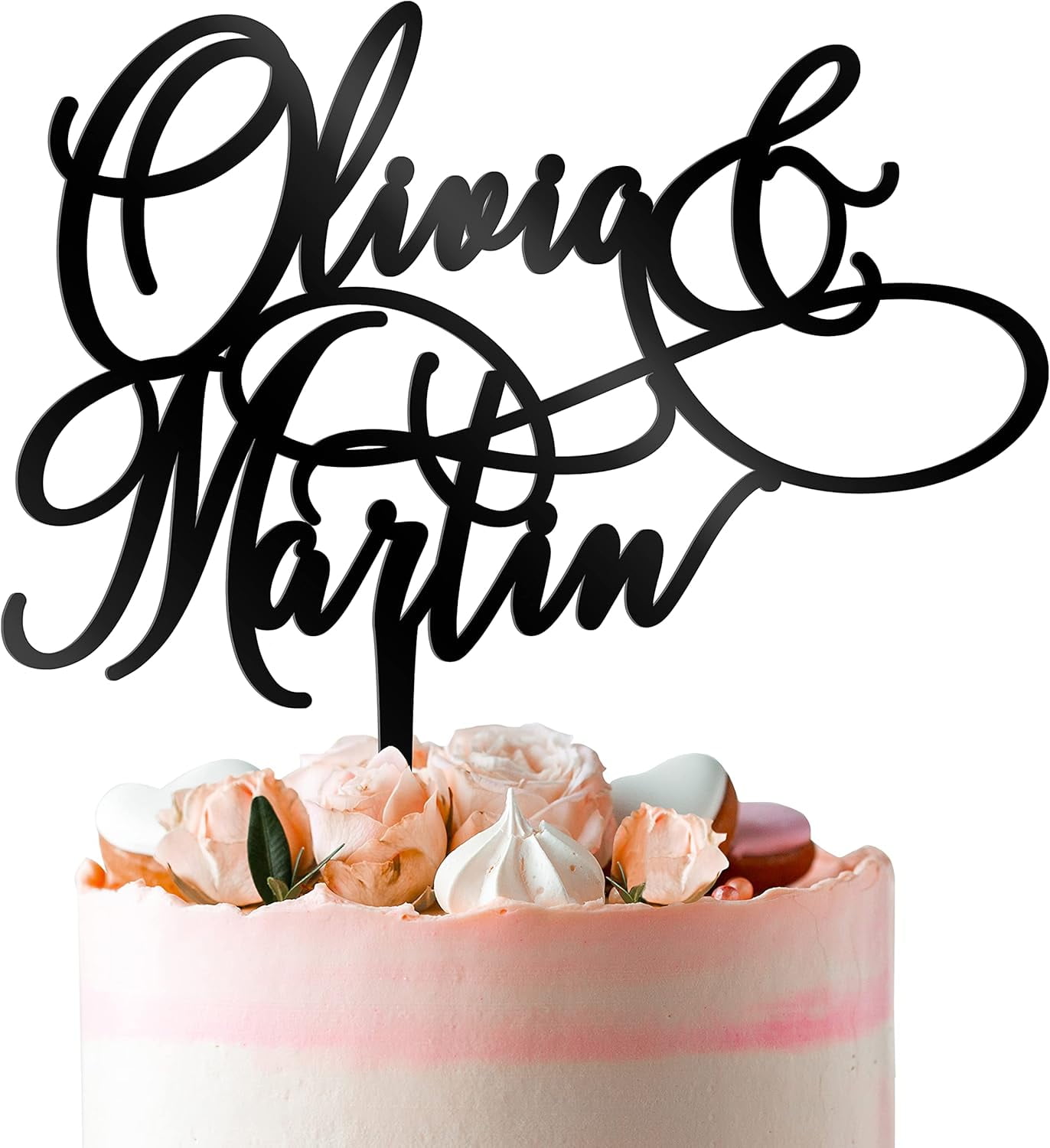 Wedding Cake Toppers w/Names, Wedding Cake Toppers Bride and Groom ...