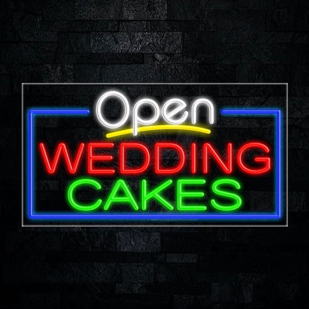 Wedding Cakes LED Neon Sign 33"L x 18"H #35907 - Walmart.com