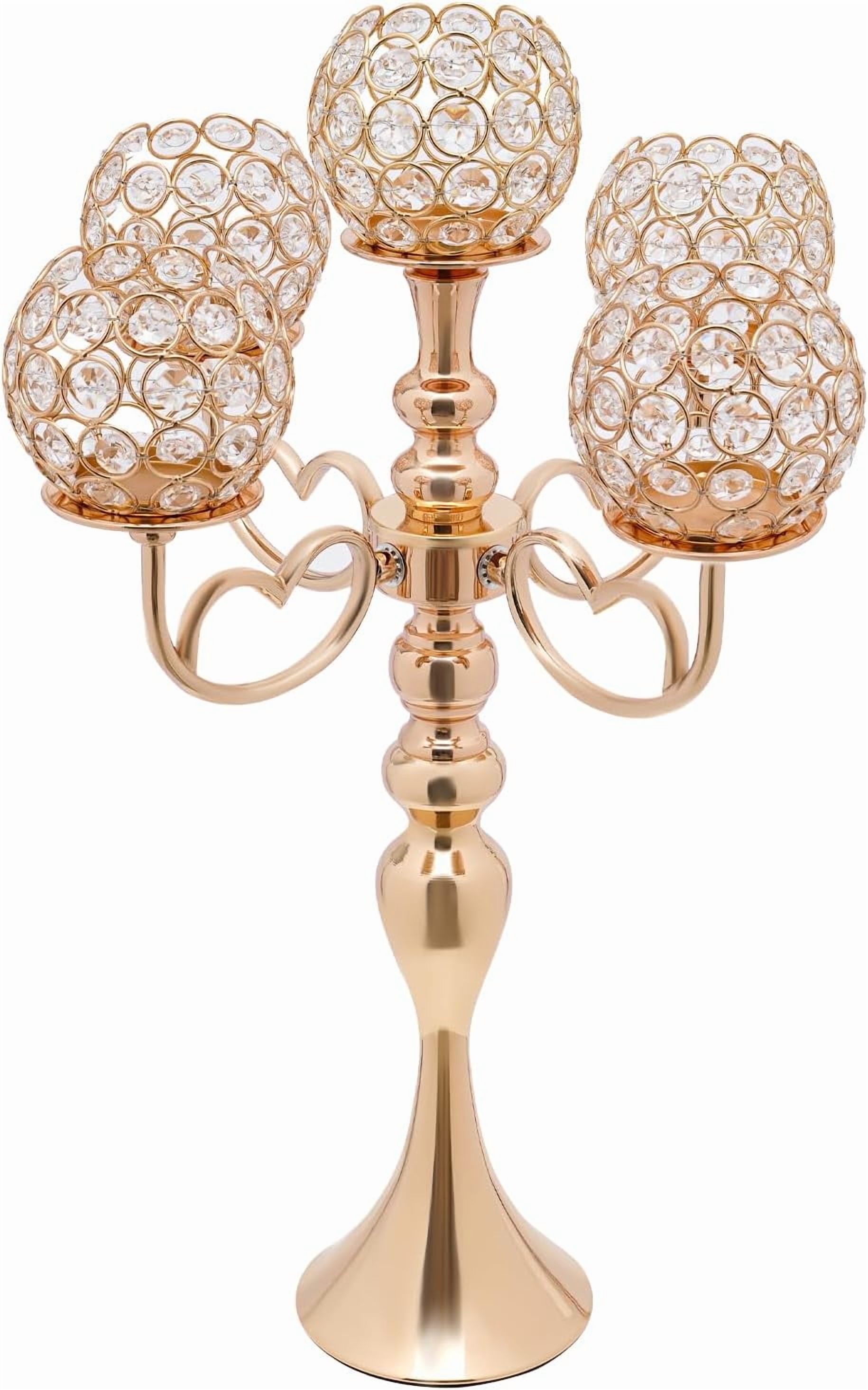 Wedding Candelabra Tall Floor Candelabras,Gold 5 Arm Wedding Floor ...