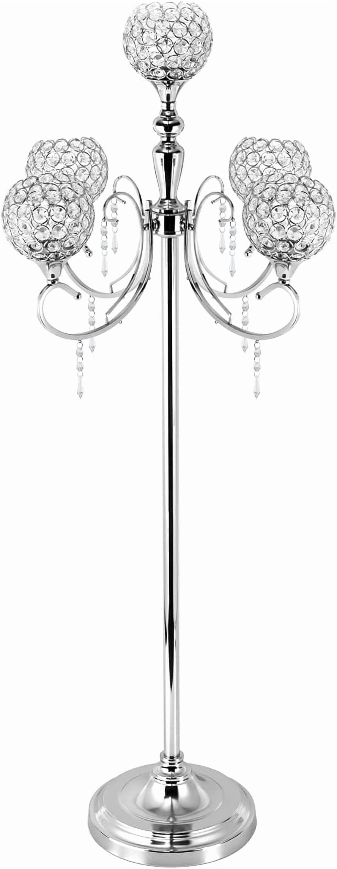 Wedding Candelabra Tall Floor Candelabras,Sliver 5 Arm Wedding Floor ...