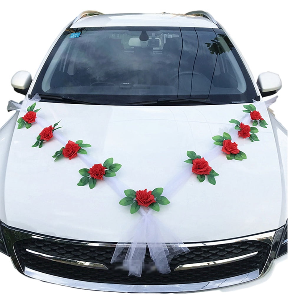 Wedding Car Decorations Car Hood Decorative Flower for Wedding 9PCS ...