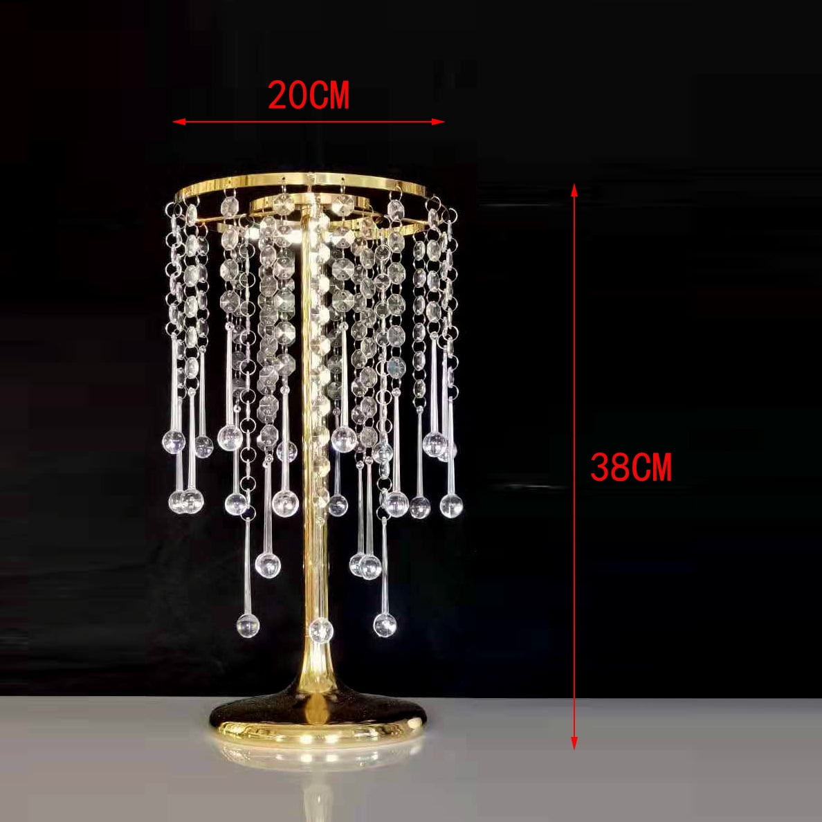 MERRYHAPY Elegant Metal Crystal Wedding Centerpiece Multi Color for ...