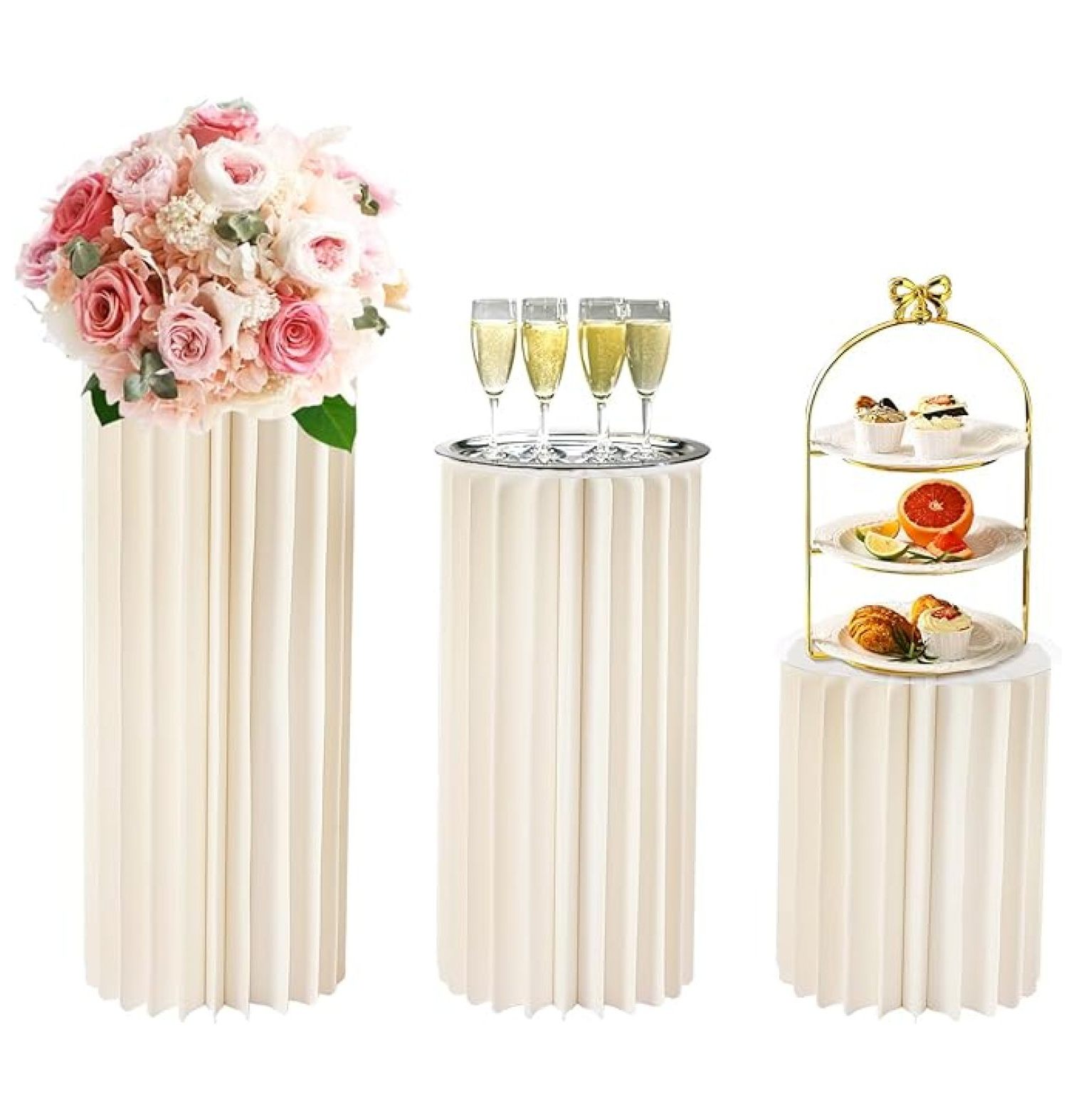 Wedding Centerpieces Cardboard Vases,3 Pcs Flower Vase Flowers Stand ...
