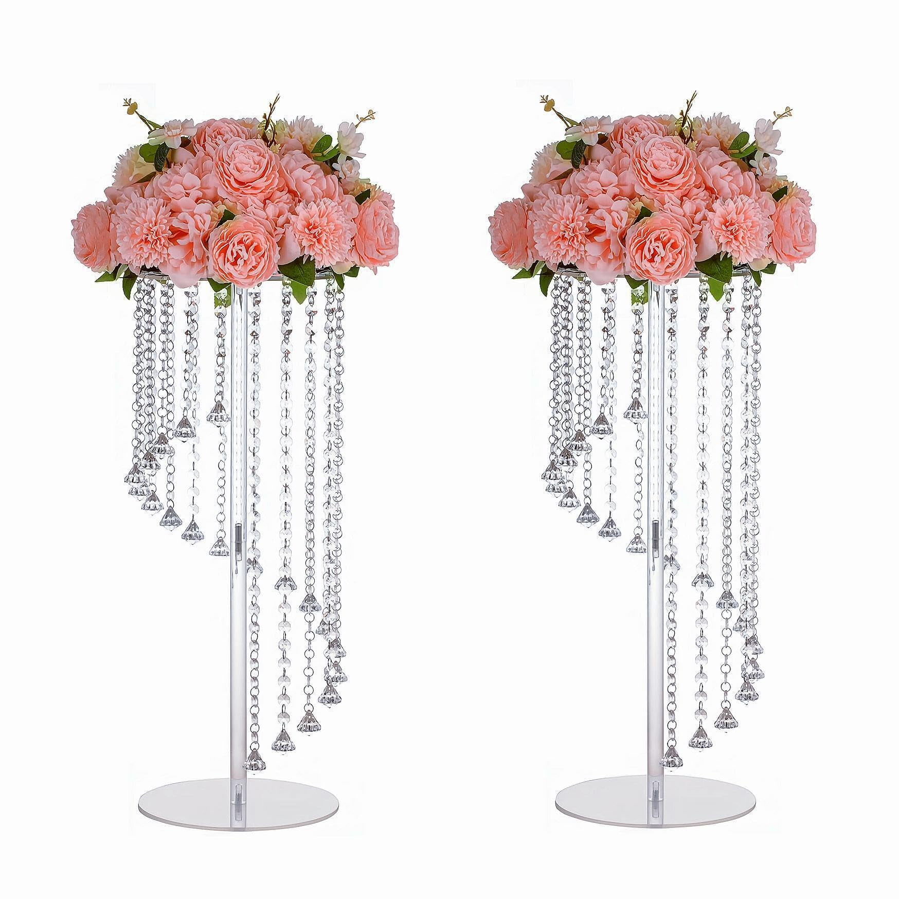 Wedding Centerpieces Decoration Flower Vase, Elegant Acrylic Crystal ...