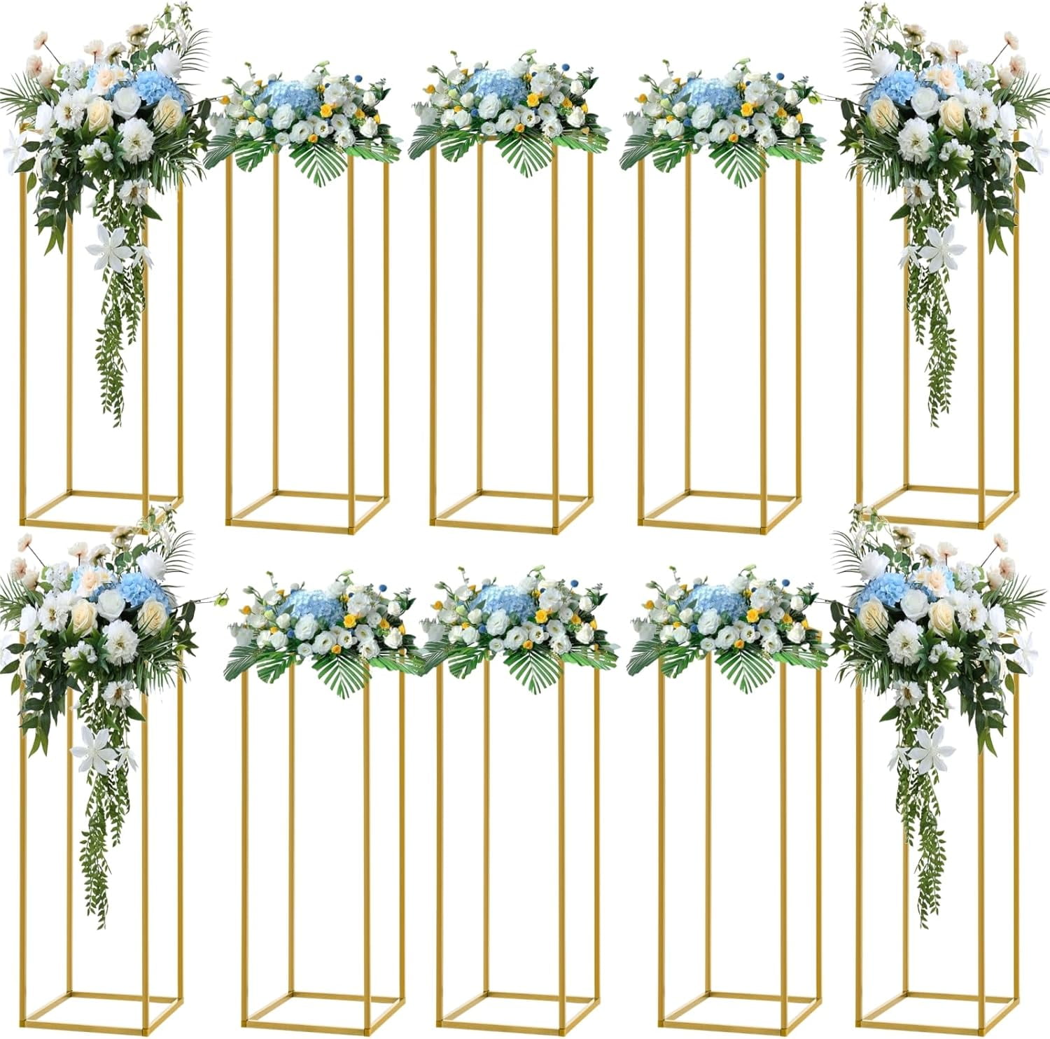 Wedding Centerpieces for Tables-10 Pcs Gold Flower Stand 23.6in ...