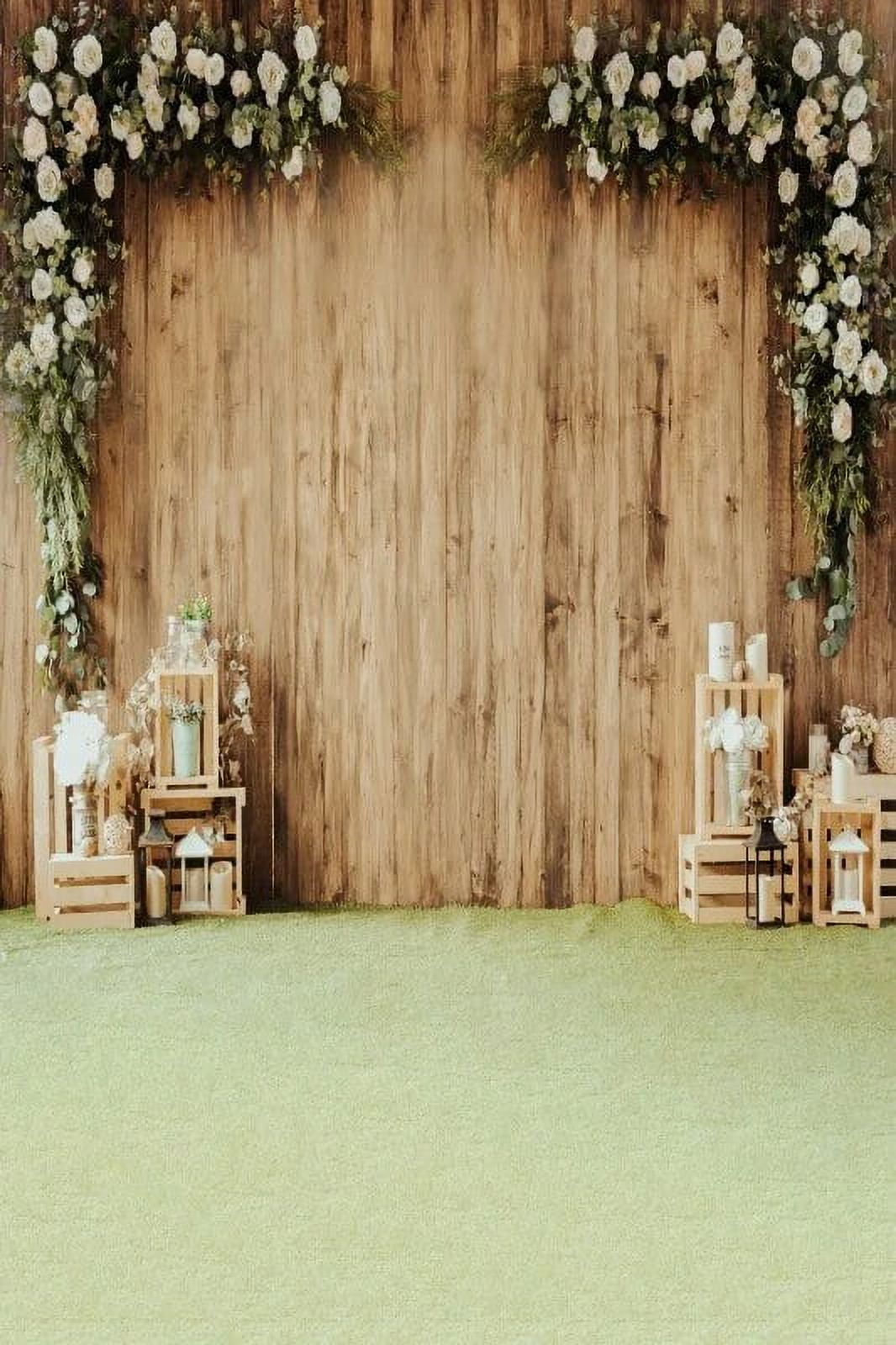 Wedding Ceremony Backdrop Rustic Floral Flower Wood Wall Valentine's ...