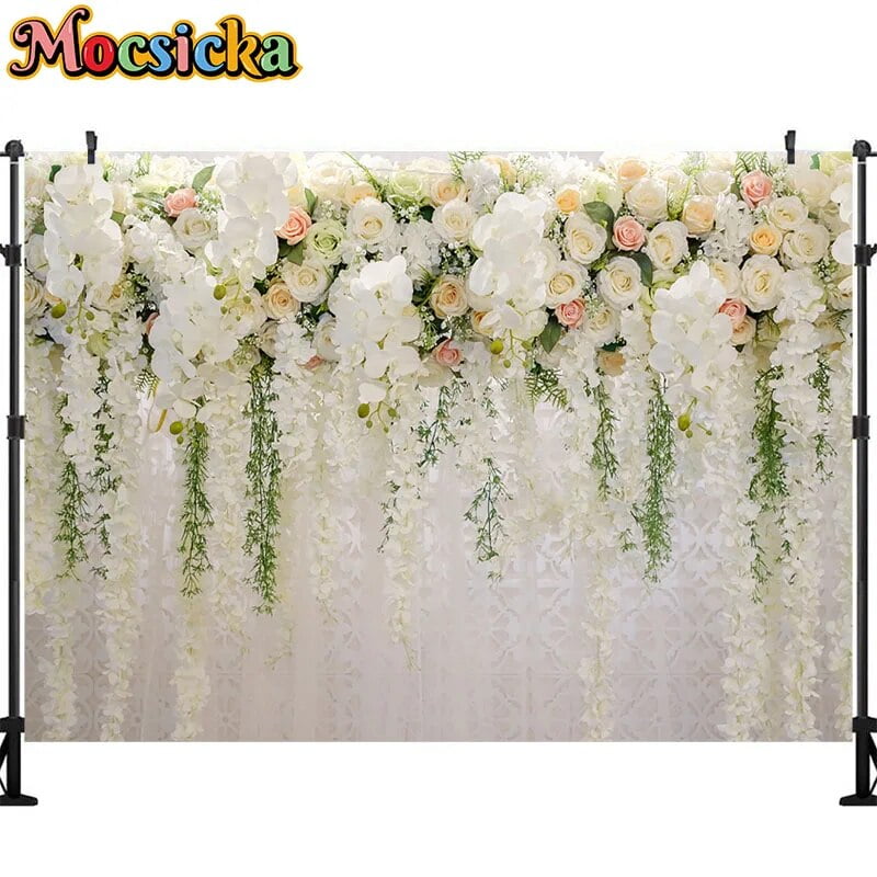 Wedding Ceremony Backgrounds For Photography Flowers Tassel Stage ...