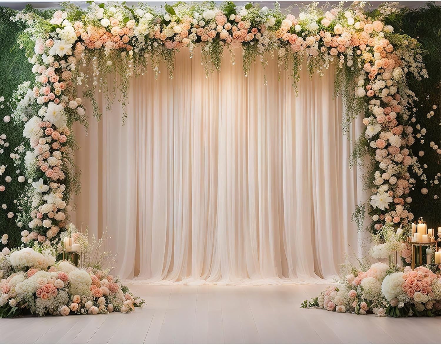 Wedding Ceremony Romantic Backdrop Wedding Stage Decorations ...