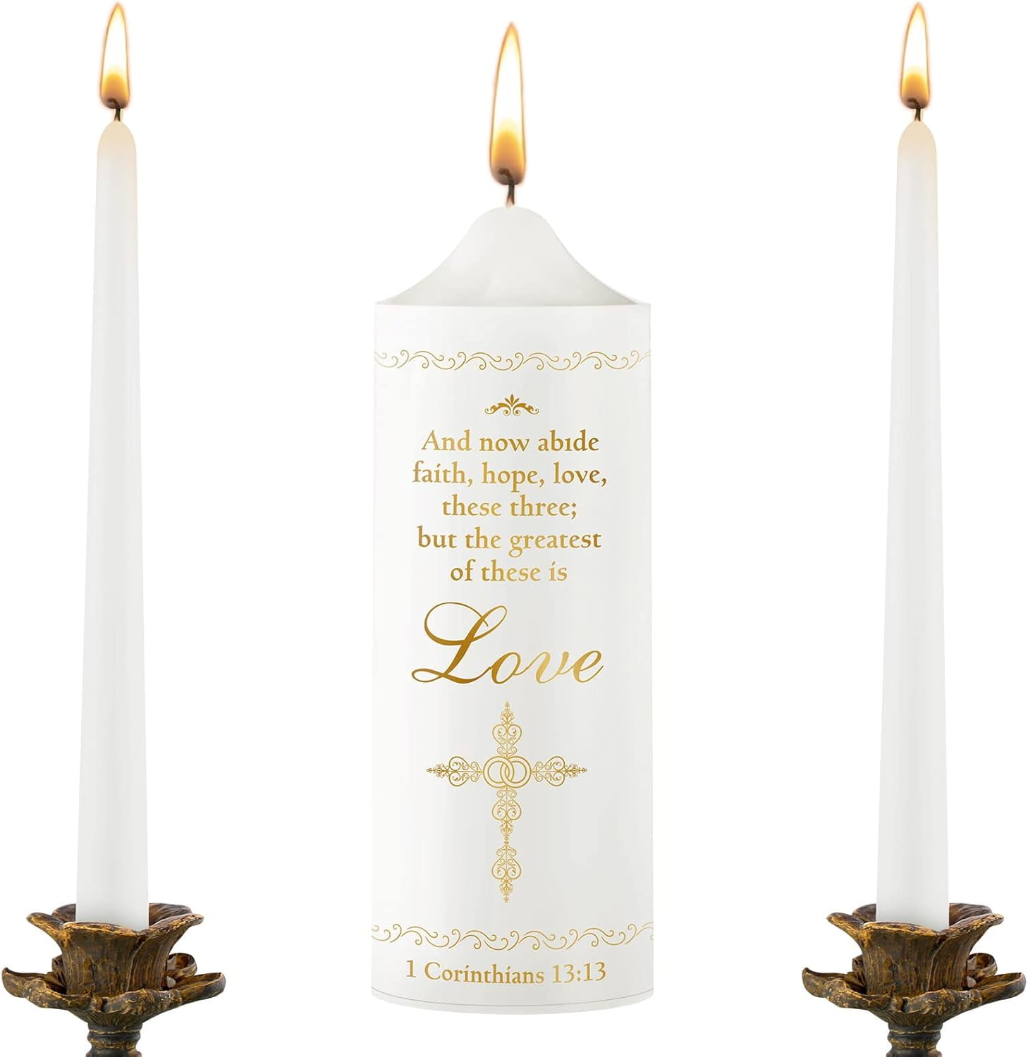 Wedding Ceremony Unity Candles Set with Unity Taper Candles for ...