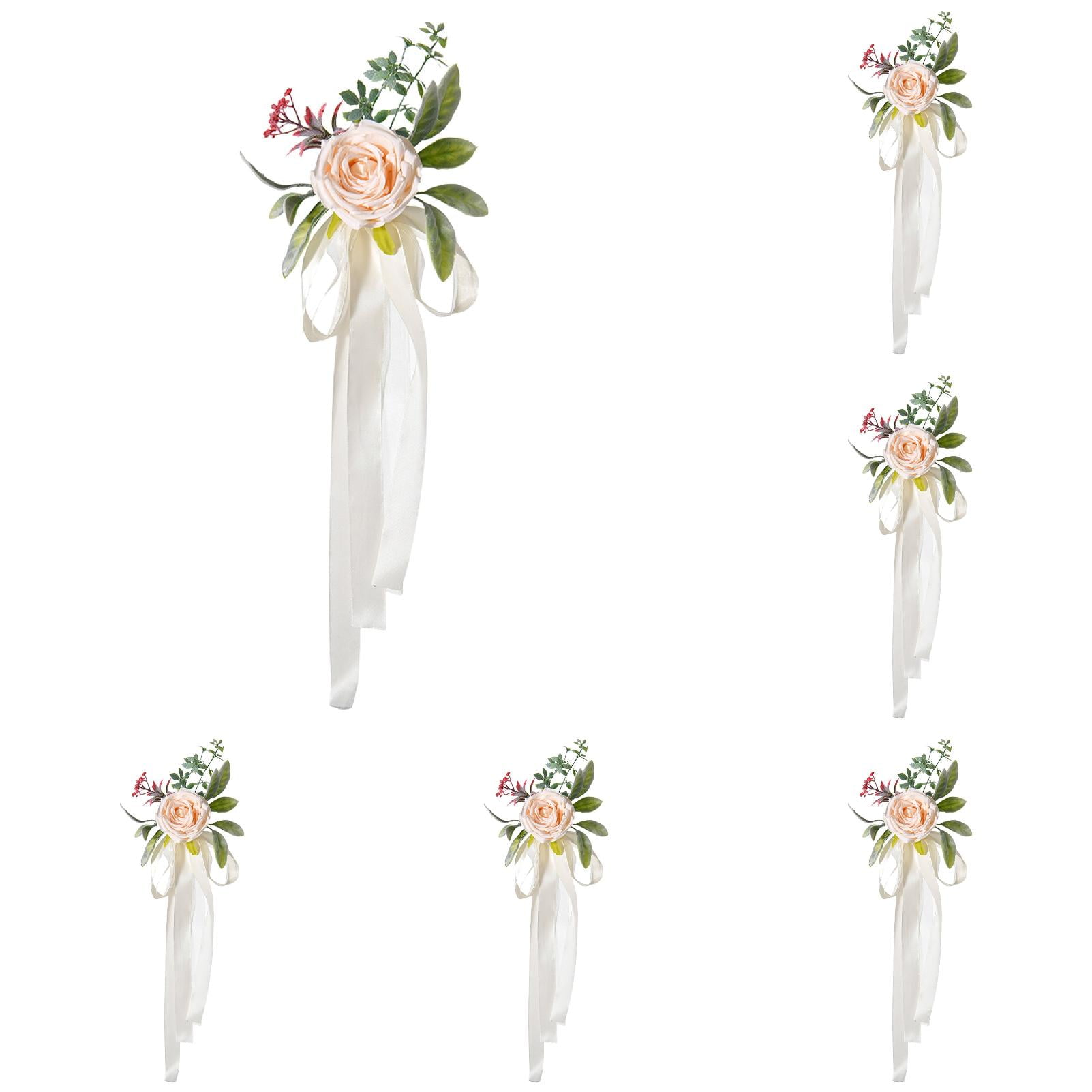 Wedding Chair Back Decorations Style Artificial Flower Bouquets For ...
