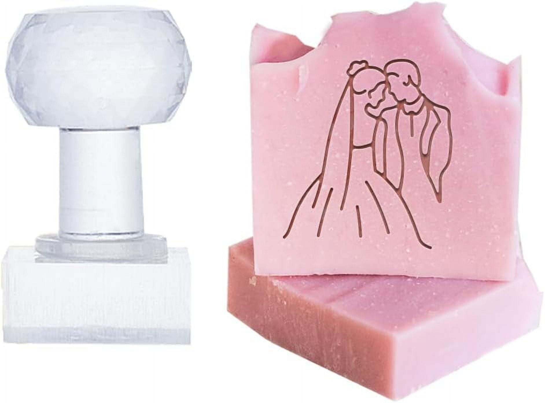 Wedding Characters Soap Stamps Soap Embossing Stamp with Handles Clear ...