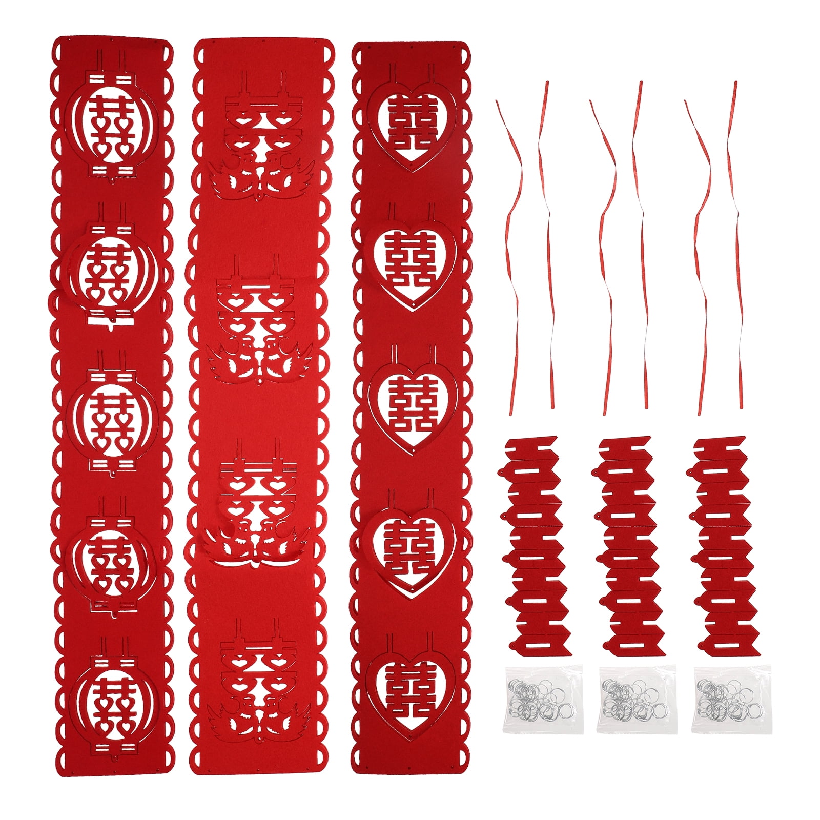 HOMEMAXS Red Chinese Wedding Banner Made of Non Woven Fabric for Decor ...