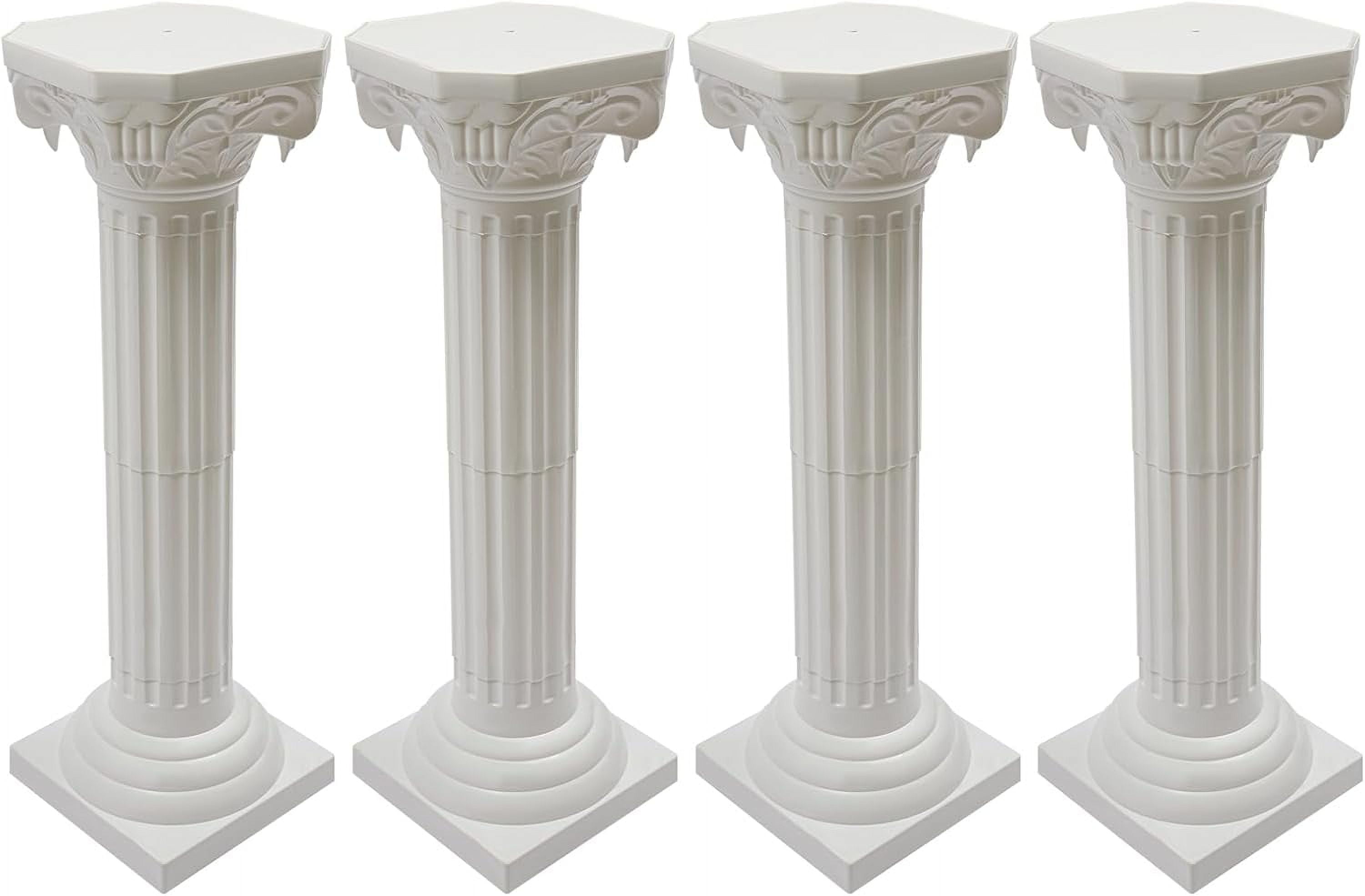 Wedding Column Pillars Set of 4, 34.65"/ 88cm Tall Plastic Roman ...