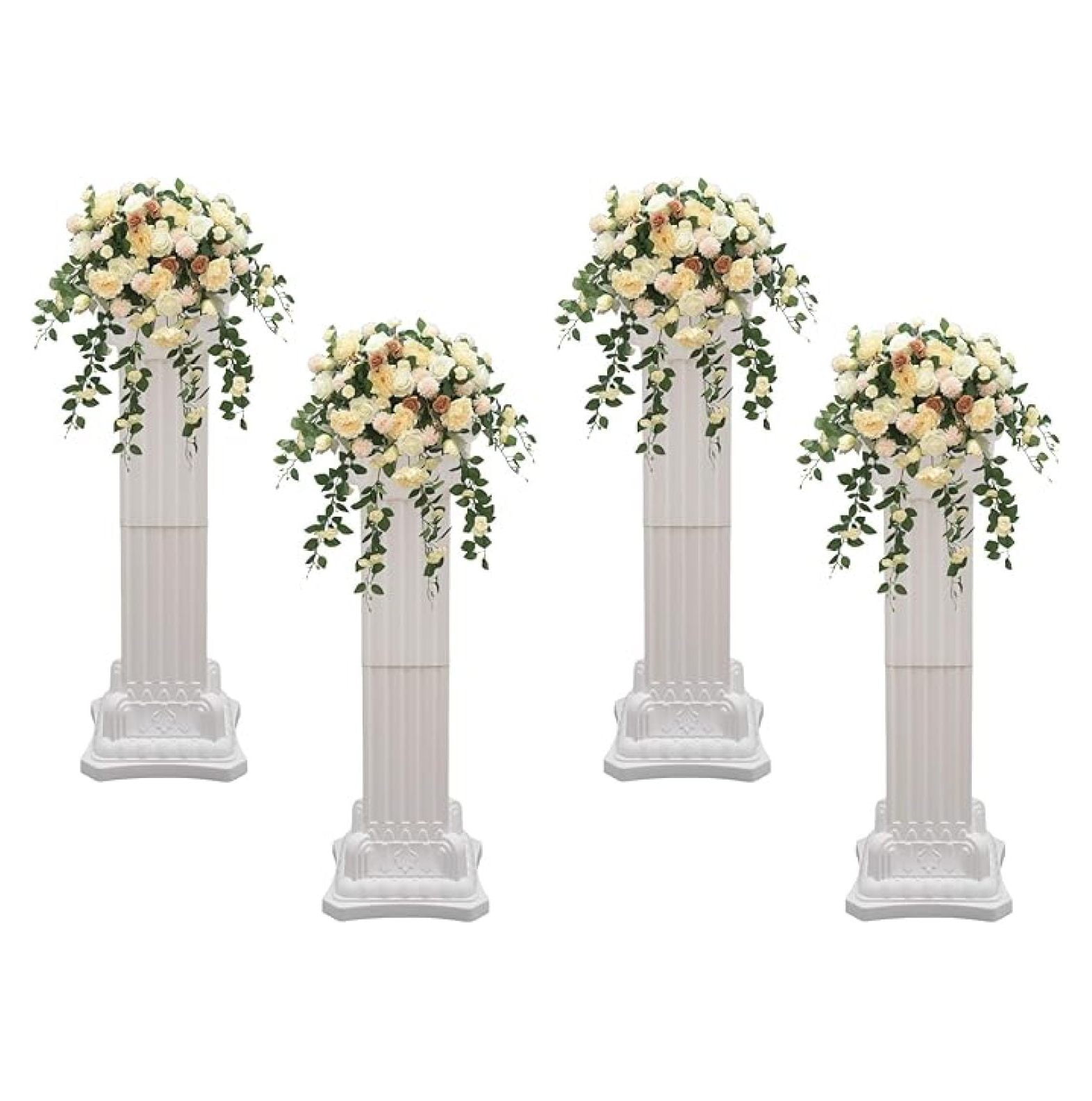 Wedding Columns 4PCS, 35.4in Tall White Pillars for Decoration, Party ...