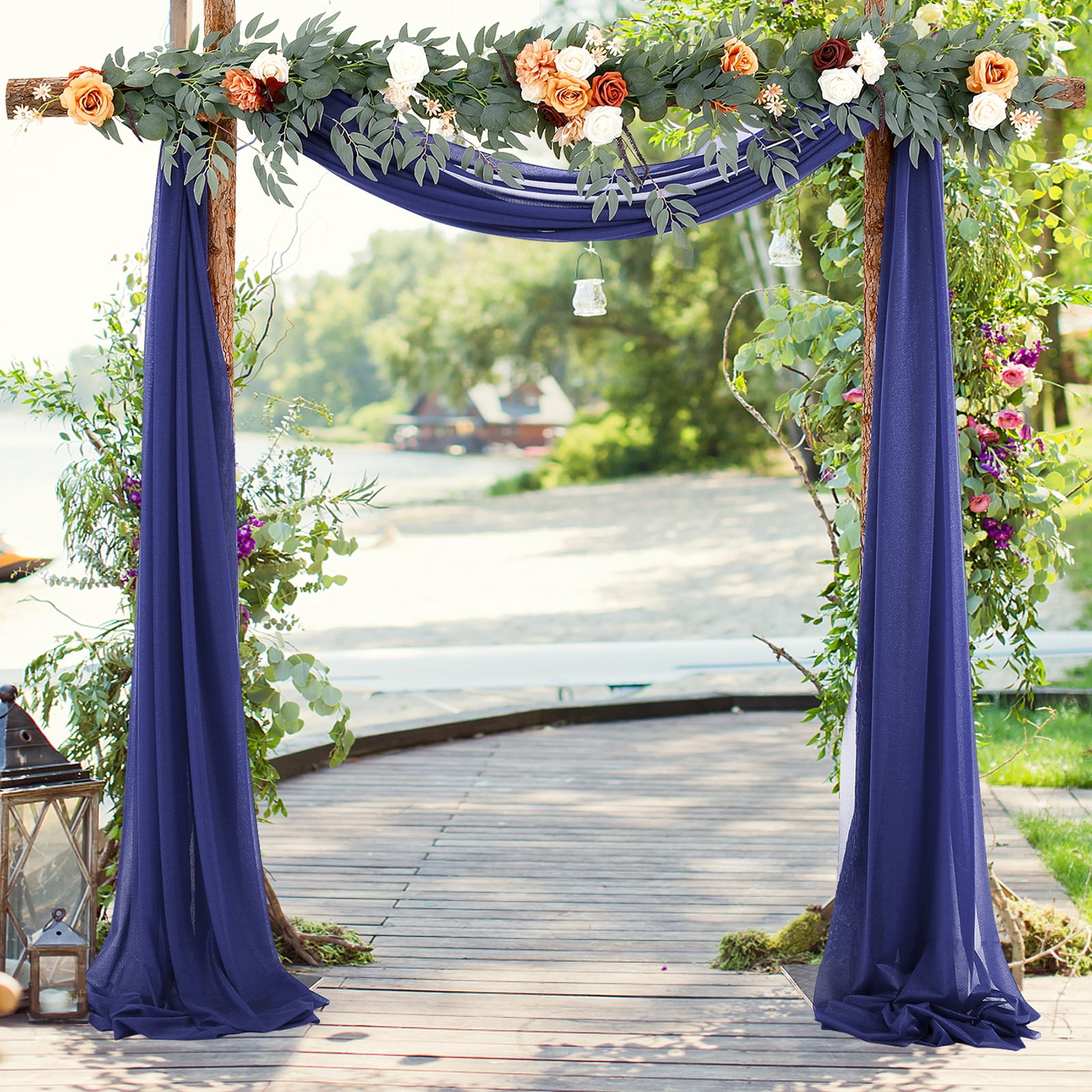 Wedding Curtain Backdrop 2ftx18ft Outdoor Backdrop Curtain Densed ...