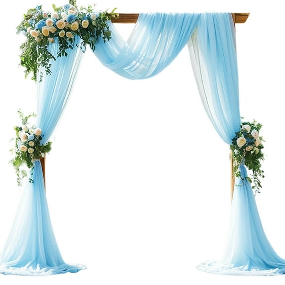 Wedding Curtain Multiuse Decorative Backdrop Tulle Arch Drapery For ...