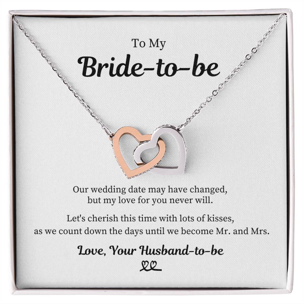 Our Wedding Date May Have Changed... Two Hearts Necklace for Fiance ...