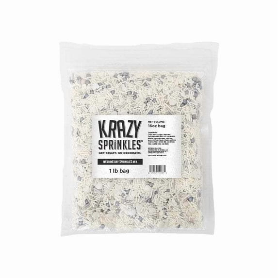 Krazy Sprinkles - Edible Wedding Day Mix - Bold Cake Decoration, 1lb ...