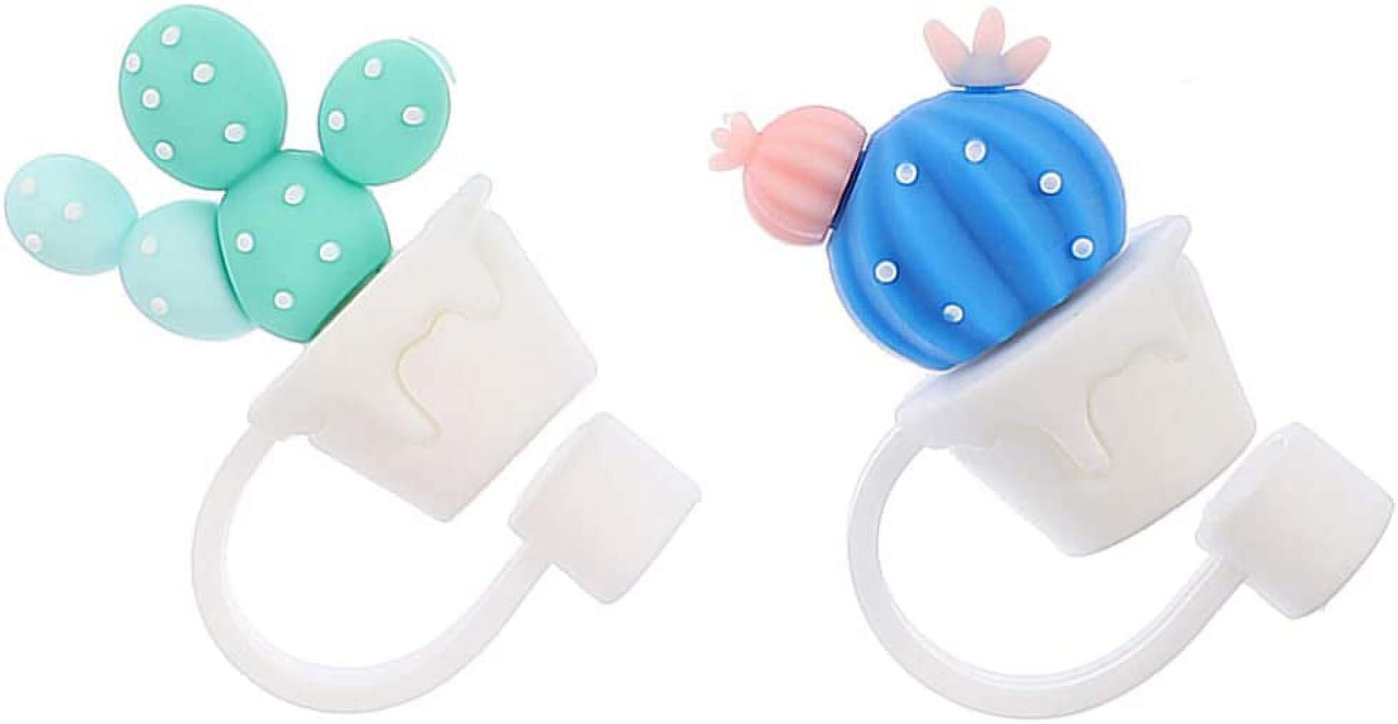 Wedding Decor 2Pcs Silicone Straw Plugs Shape Straw Tips Cover Reusable ...